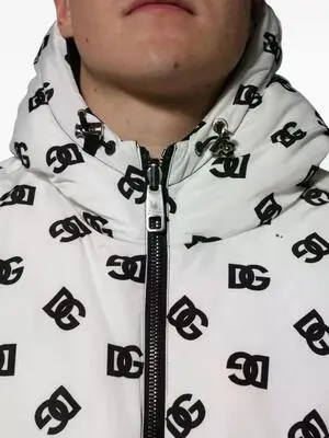 Dolce & Gabbana Dg Monogram Hooded Padded Jacket