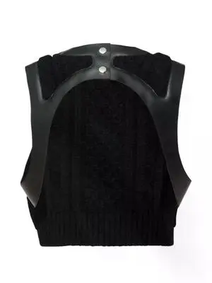 Noir Kei Ninomiya Cable-knit Harness-detail Top