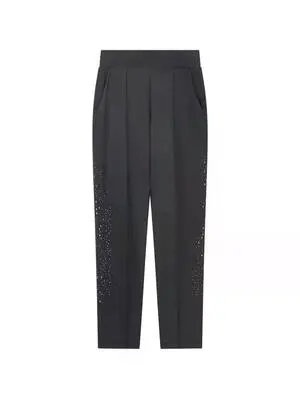 EA7 Rhinestone-embellished Pleated Trousers