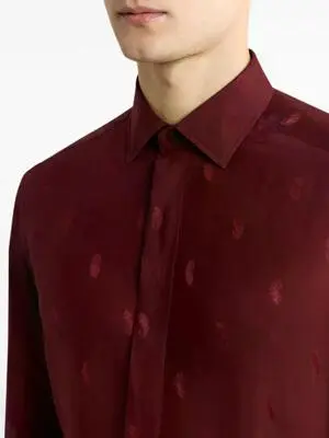 Etro Silk-blend Jacquard Shirt With Fil Coupé Paisleys