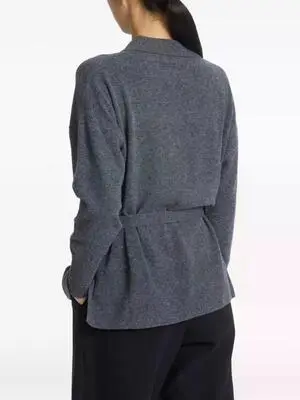 YVES SALOMON Belted Knit Sweater