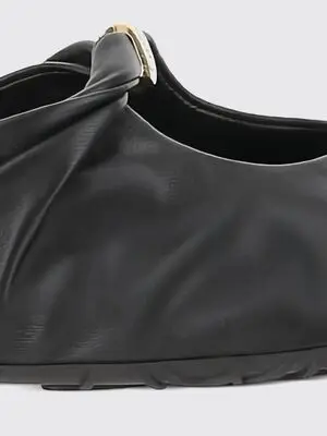 Loewe Pebble Round-toe Monogram Lambskin Leather Ballet Flats