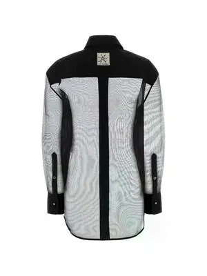 DES_PHEMMES Sheer Silk Shirt