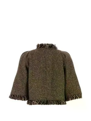 Sacai Fringed Tweed Jacket