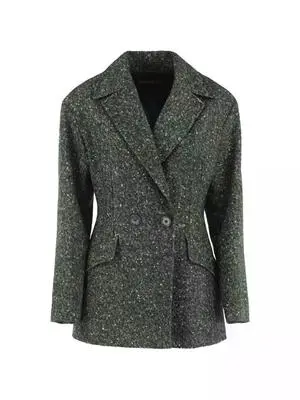 Max Mara Double-breasted Bouclé Blazer - Green