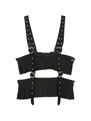 Noir Kei Ninomiya Buckled Pleated Top