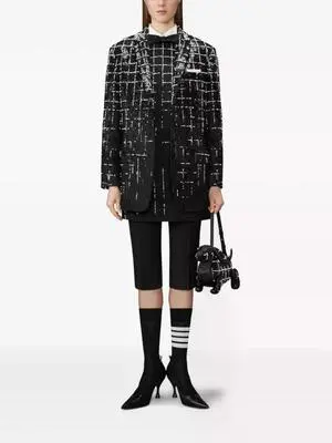 Thom Browne Windowpane Sequin-embellished Blazer