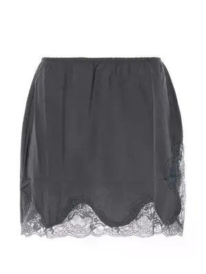 Gimaguas Katalin Lace-trim Mini Skirt - Grey