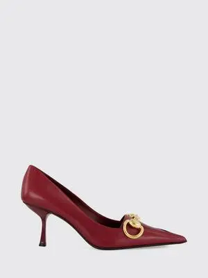 Gucci Leather Horsebit Pumps With Medium Stiletto Heel - Red
