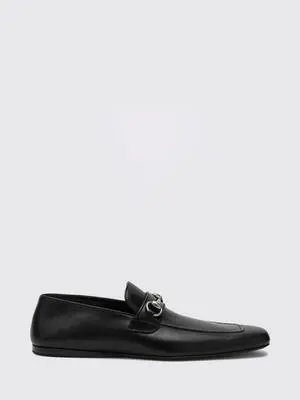 Gucci Calfskin Leather Loafers With Horsebit Detail And Squared Toe - Black