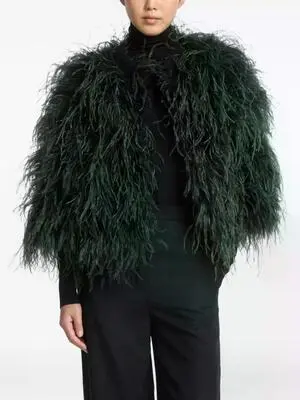 YVES SALOMON Feather-embellished Jacket - Green
