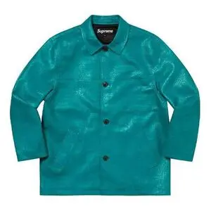 Supreme Faux Croc Car Coat - Teal