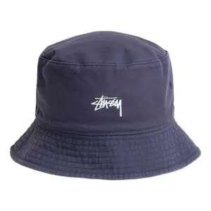 StÜssy Reversible Stock Bucket Hat 'navy Stone - Navy/stone
