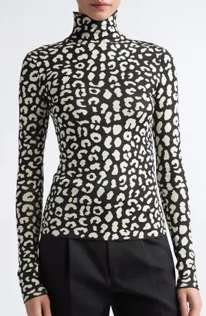 Carolina Herrera Silk Blend Turtleneck Sweater