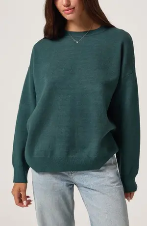 Spiritual Gangster Sundrifter Banks Cotton Sweater - Evergreen