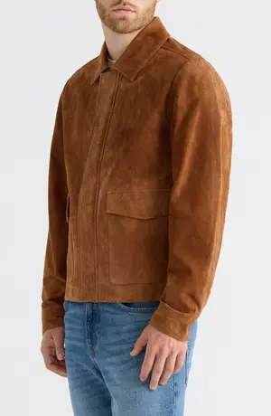 Scotch & Soda Elijah Leather Aviator Jacket - Butterscotch