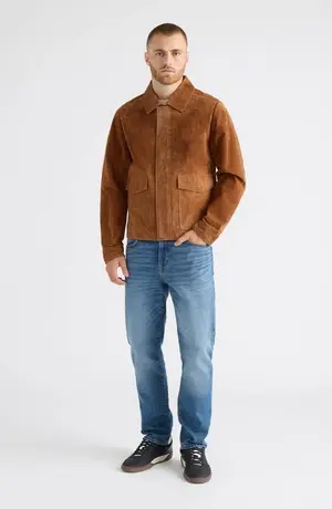 Scotch & Soda Elijah Leather Aviator Jacket - Butterscotch