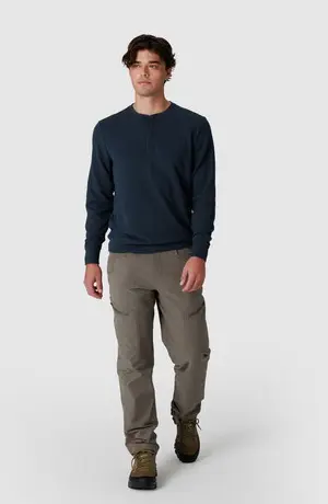 OUTDOOR RESEARCH Eclipse Waffle Long Sleeve Henley - Atlantic