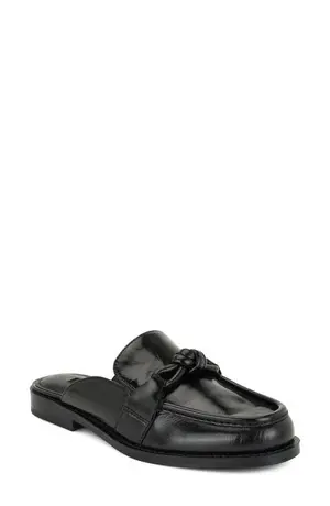 Nine West Mavey Leather Flat Mule - Blk01