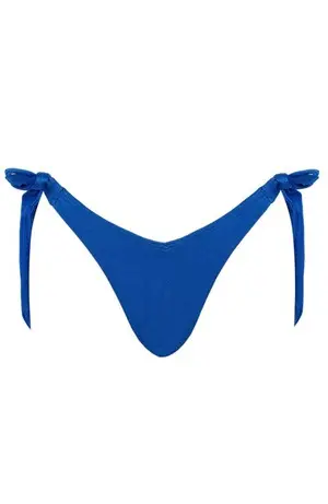 CHERINA BEACHWEAR Ella V-cut High Rise Bikini Bottom - Blue