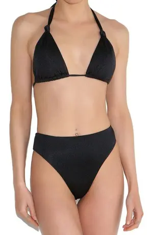 CHERINA BEACHWEAR George High-waisted Bikini Bottom - Black