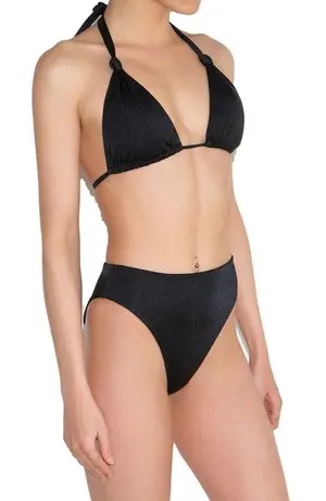 CHERINA BEACHWEAR George High-waisted Bikini Bottom - Black