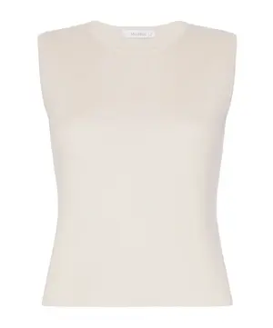 MAX MARA Sleeveless Wool And Cashmere Sweater - Beige