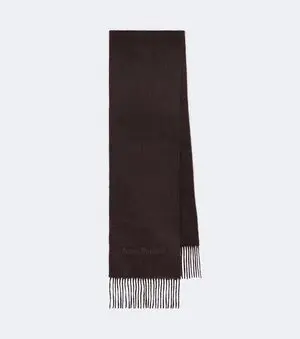Acne Studios Fringed Alpaca And Wool Scarf - Brown