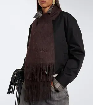 Acne Studios Fringed Alpaca And Wool Scarf