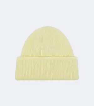 Jacquemus Logo Alpaca And Wool-blend Beanie - Yellow