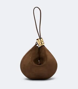 AMANU Zambia Suede Top-handle Bag - Brown