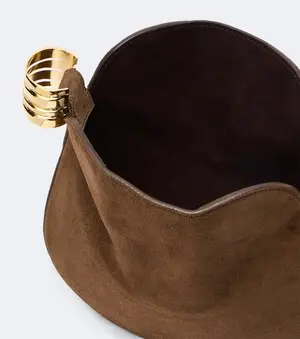 AMANU Zambia Suede Top-handle Bag - Brown