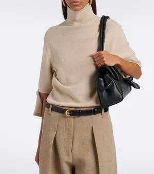 Jacquemus Fiocco Wool And Cashmere Turtleneck Sweater - Beige