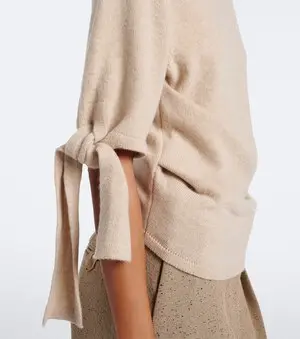Jacquemus Fiocco Wool And Cashmere Turtleneck Sweater - Beige
