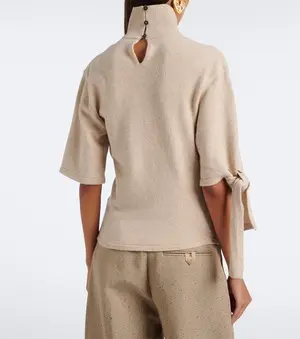 Jacquemus Fiocco Wool And Cashmere Turtleneck Sweater - Beige