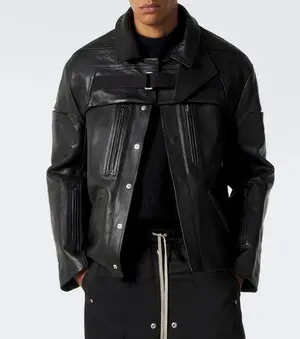 Rick Owens Mac Convertible Leather Jacket