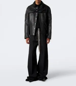 Rick Owens Mac Convertible Leather Jacket