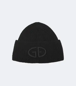 Goldbergh Valerie Embroidered Ribbed-knit Beanie - Black