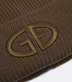 Goldbergh Valerie Embroidered Ribbed-knit Beanie - Green