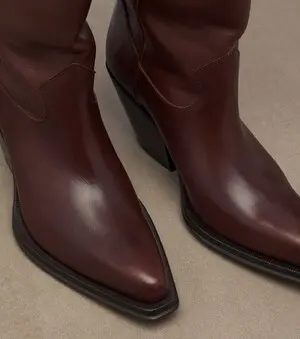 Chloé Azelan Floral Leather Over-the-knee Boots