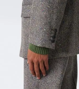 Dries Van Noten Checked Double-breasted Wool Blazer