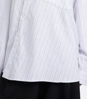Jacquemus Cuadro Asymmetric Striped Cotton Shirt