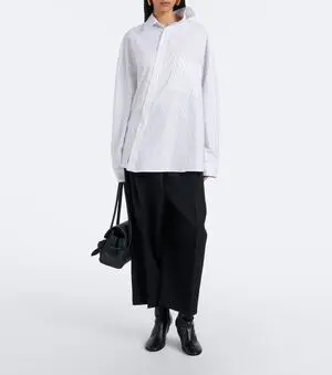 Jacquemus Cuadro Asymmetric Striped Cotton Shirt