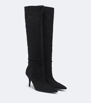 Magda Butrym Shearling-lined Suede Knee-high Boots