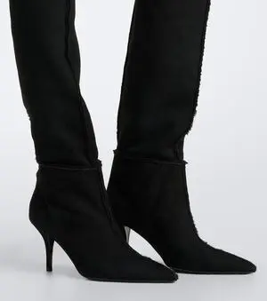 Magda Butrym Shearling-lined Suede Knee-high Boots