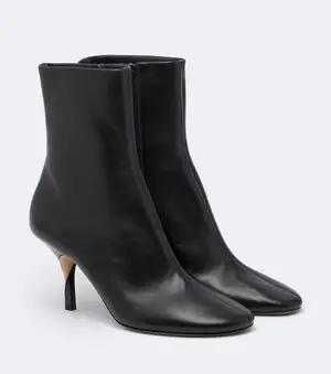 Jacquemus Collant Leather Ankle Boots - Black
