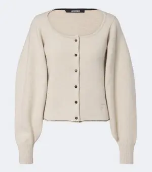 Jacquemus Tempo Wool And Cashmere Cardigan - Beige
