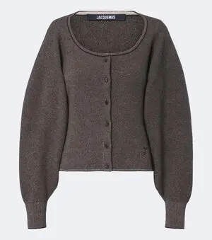 Jacquemus Tempo Wool And Cashmere Cardigan - Grey