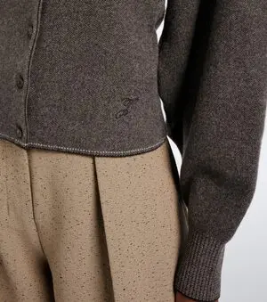 Jacquemus Tempo Wool And Cashmere Cardigan - Grey
