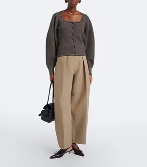 Jacquemus Tempo Wool And Cashmere Cardigan - Grey